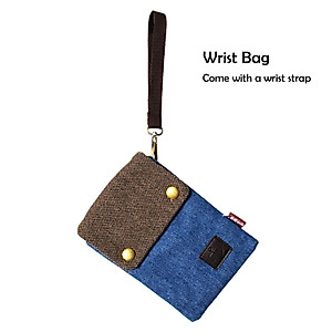 WITERY Small Crossbody Bags for Teen Girl - Handmade Cute Canvas Cross Body Phone Purse Cloth Pouch with Adjustable Shoulder Strap, Mini Women Travel Cell Phone Purse Wallet