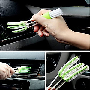LIUCM Cleaning Brush For Air Outlet Of Two-Headed Car Air Conditioner, Soft Brush For Instrument Panel Dusting, And Cleaning Articles For Interior Decoration