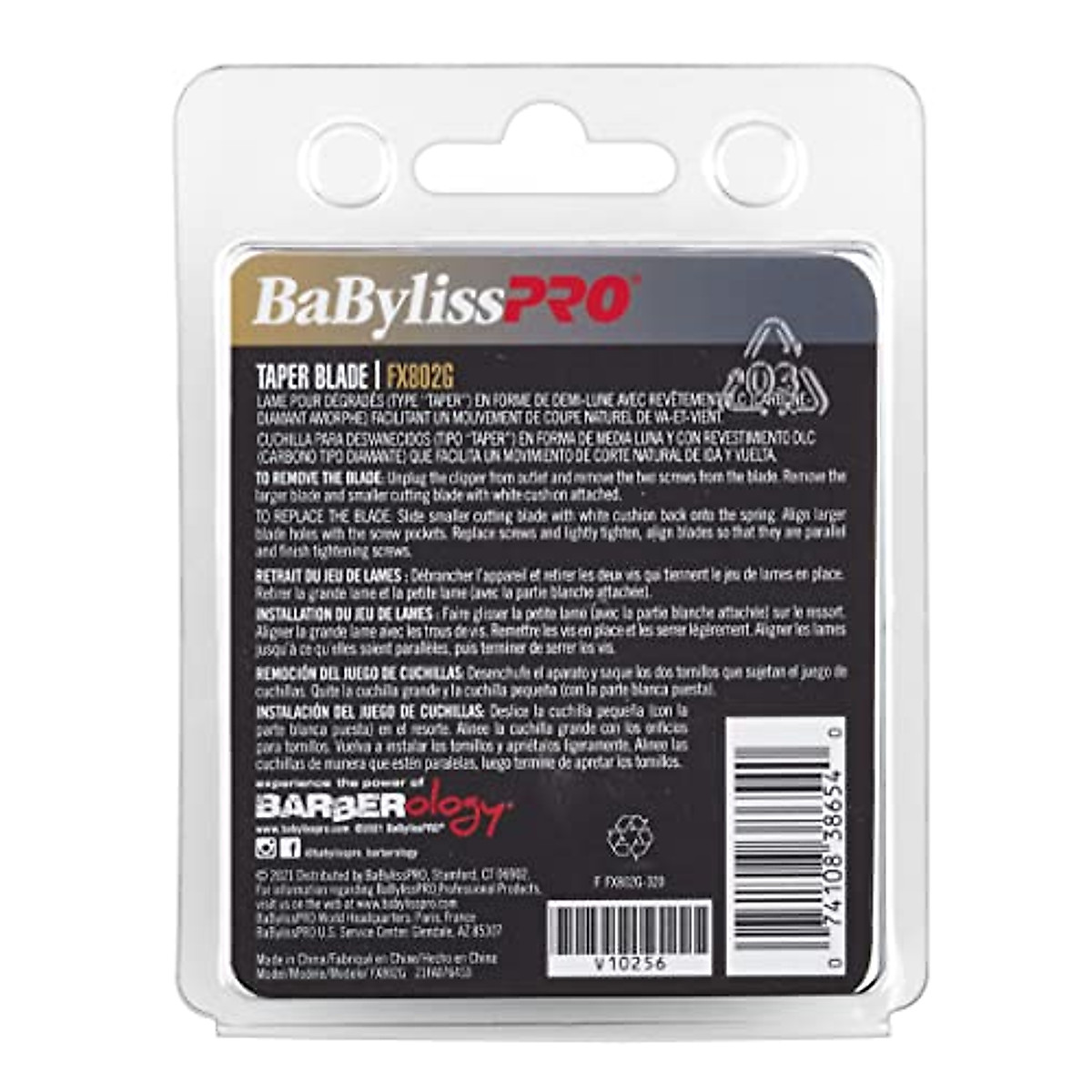 BaBylissPRO Barberology FX802G Replacement DLC/Titanium Taper Blade
