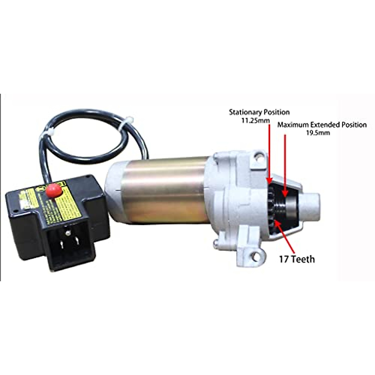 Fullas Electric Starter Motor 17 Teeth JQ170 Compatible with Cub Cadet Troy Bilt Snow Thrower Replacement 951-10645, 951-10645A, 751-10645, 751-10645A