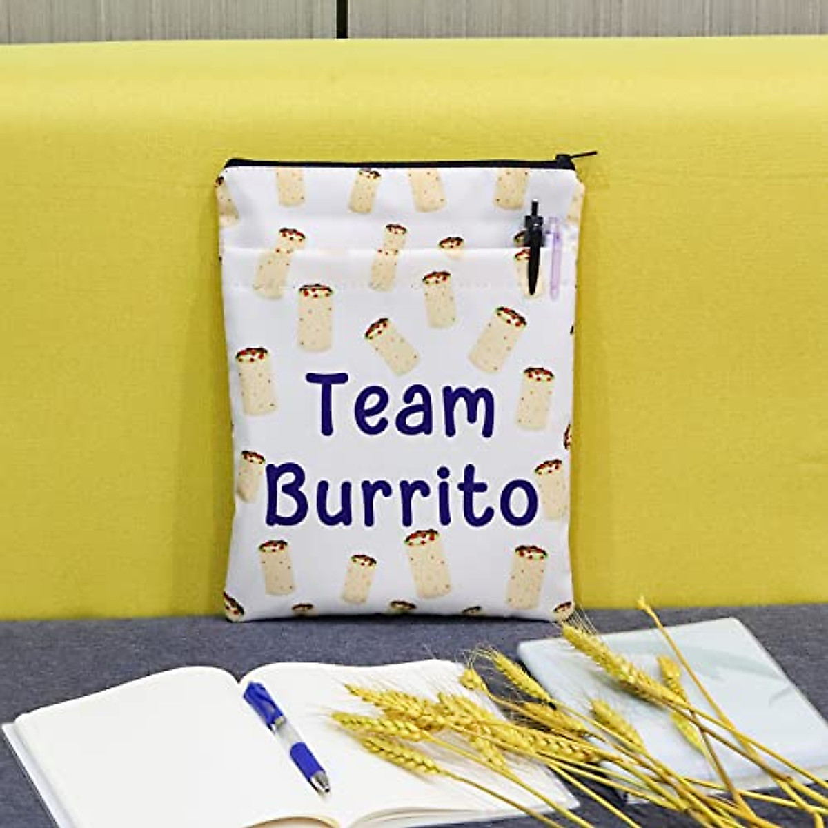 Zuo Bao Burrito Lover Book Pough Funny Trendy Foodie Gifts Team Burrito Book Sleeve Mexican Burrito Gift For Burrito Lovers（Team Burrito）