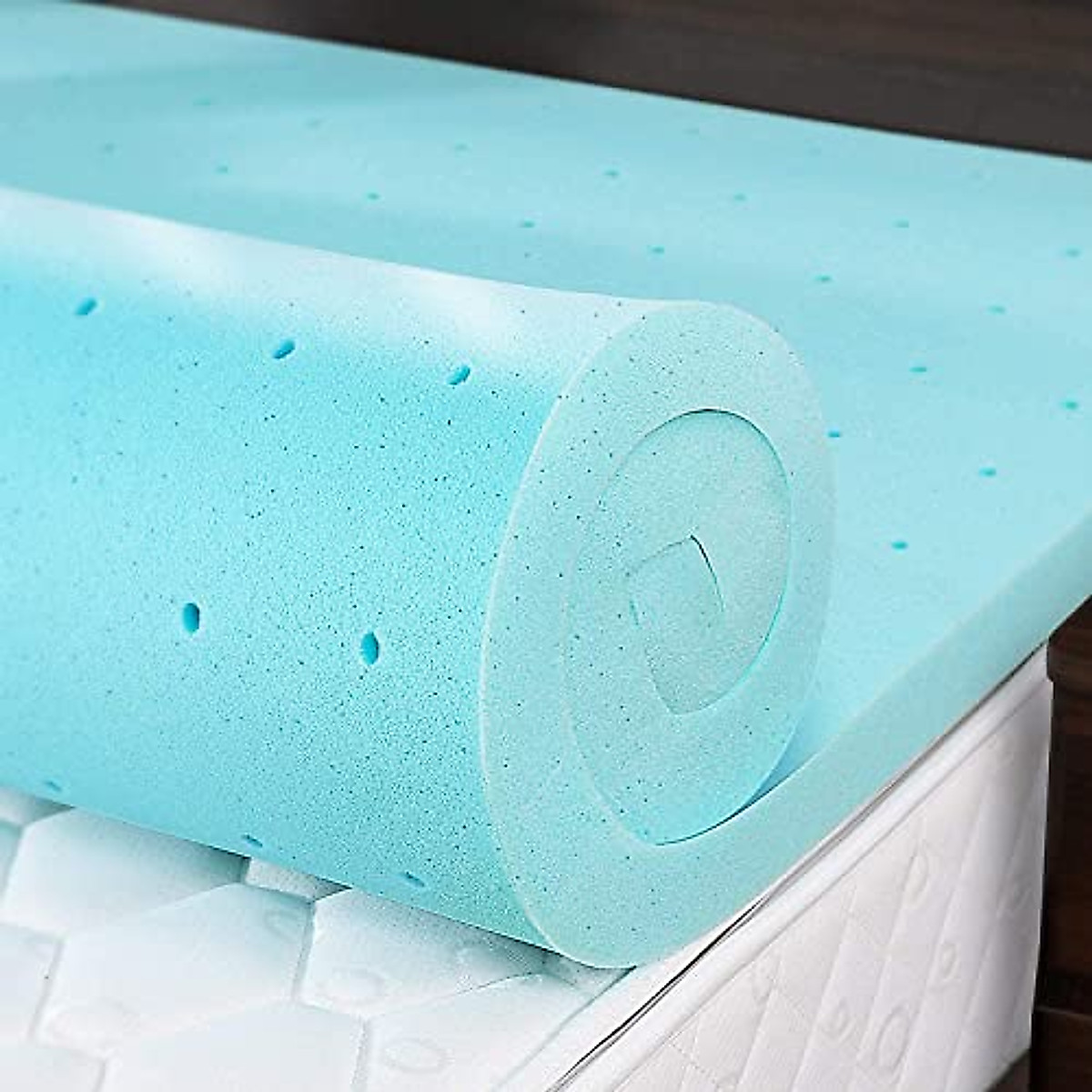Memory Foam 3 Inch Queen Mattress Topper Mattress Pad, Gel Infused Soft Bed Topper Bed Mattress Toppers for Pressure Relieving