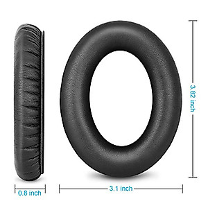 Professional Replacement Ear Pads for Bose QuietComfort 35 QC15 QC25 QC2 QC35/ Ae2 Ae2i Ae2w SoundTrue & SoundLink Over-Ear/Around-Ear Headphones/Soft Protein Leather (Black)