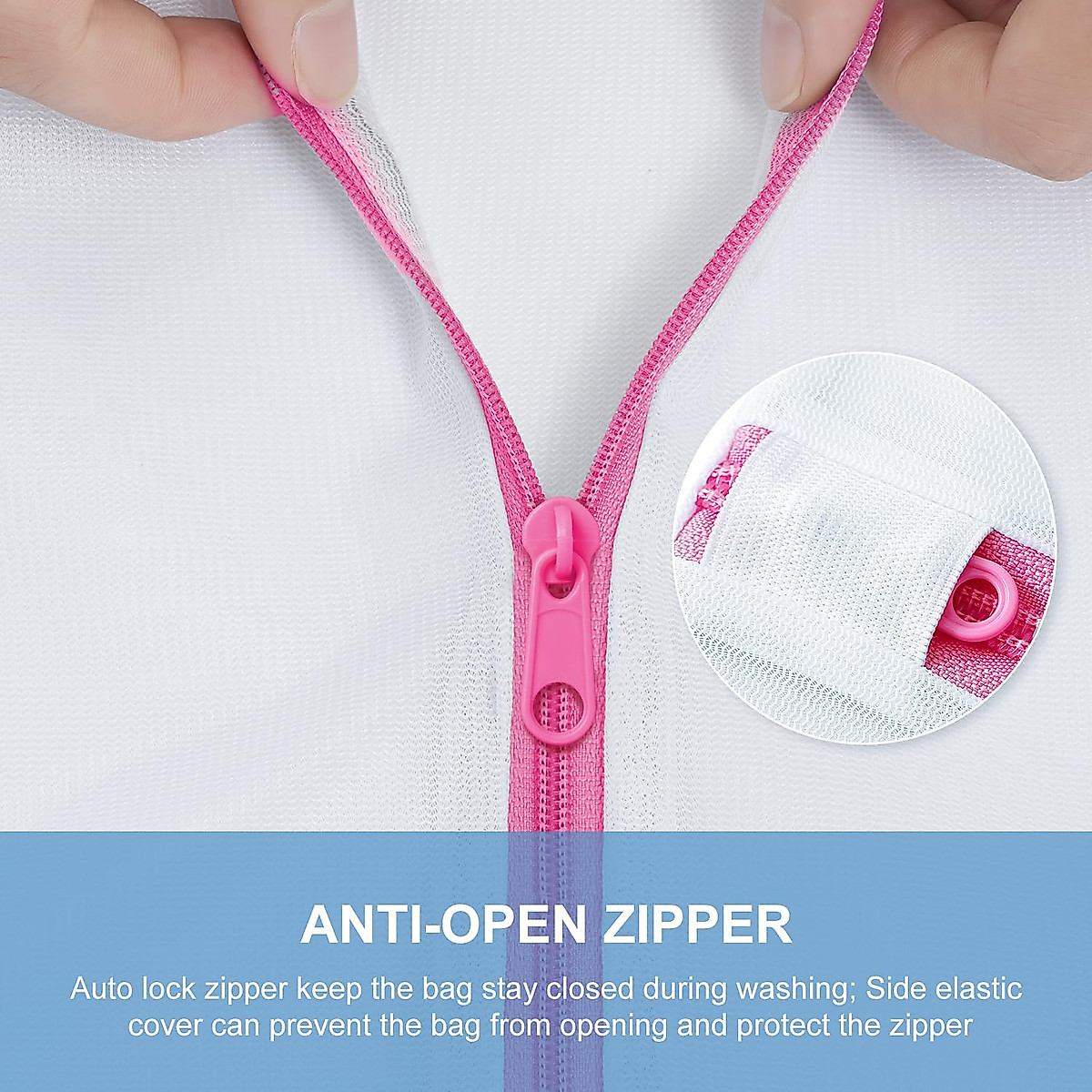 Set of 5 Mesh Laundry Bags-1 Extra Large, 2 Large & 2 Medium Bags Laundry,Blouse, Hosiery, Stocking, Underwear, Bra Lingerie, Travel Laundry Bag