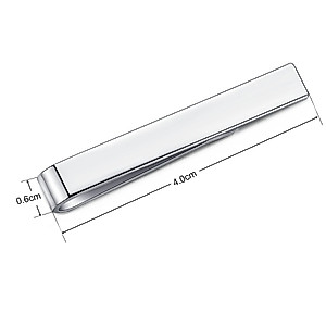 HONEY BEAR 3pcs Mens Boys Skinny Tie clip Set Tie Bar for Narrow Tie Gift 4cm