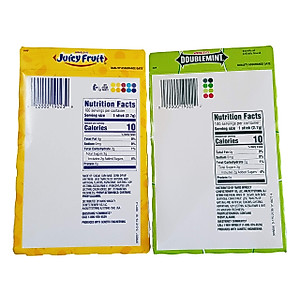 Doublemint, Spearmint, Juicy Fruit, Big Red, Winterfresh Chewing Gum - 4 Packs of Each - Fresh Variety Assortment 20 Total Packs of Gum