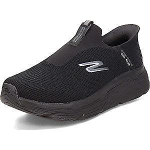 Skechers Men's Max Cushioning Slip-Ins-Athletic Slip-On Running Walking Shoes with Memory Foam Sneaker, Black, 10.5