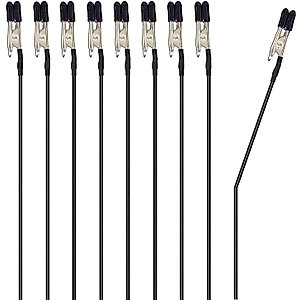 20 Pack Bendable Model Painting Alligator Clip Stick with Rubber Tips,Metal Wire Clamps Long-Tailed Clasp for Airbrush Hobby Model Parts