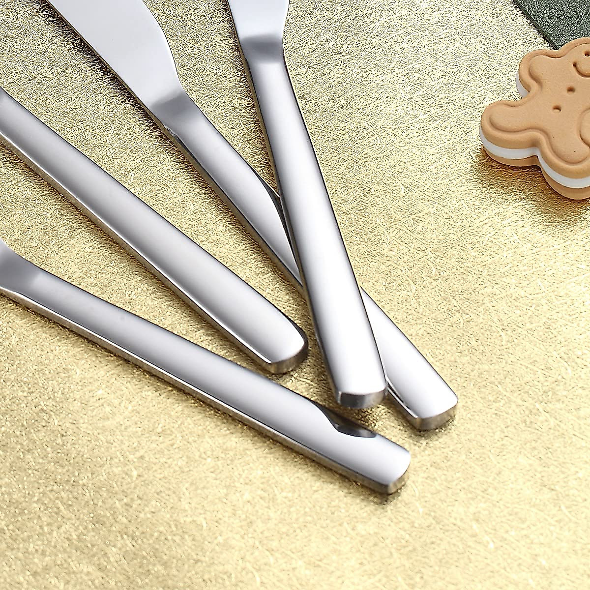 Steak Knives Set 12 Piece, Premium Stainless Steel 6 Dinner Forks and 6 Dinner Knives Set, Steak Knives Steak Forks for 6 Person, Mirror Polish, Dishwasher Safe (Shiny Silver)