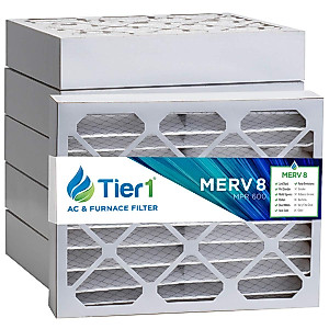 Tier1 16x20x4 Merv 8 Pleated Dust & Pollen AC Furnace Air Filter 6 Pack