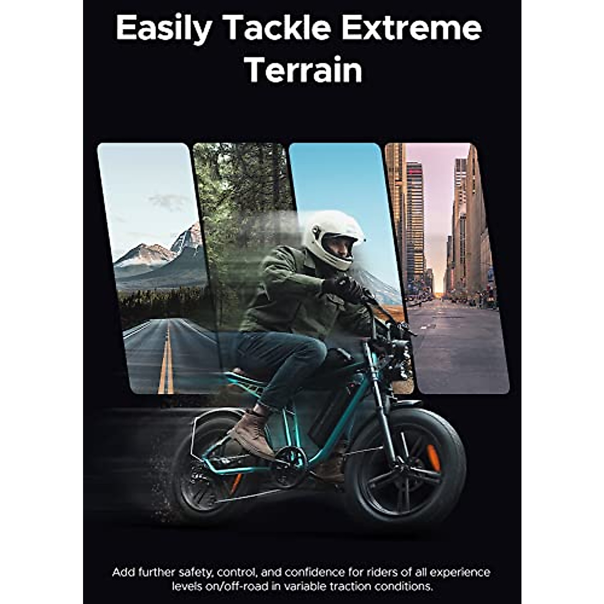 ENGWE-Electric-Bike Vintage Electric-Motorcycle-Adults Peak 1000W-Electric-Dirt-Bike - 20" Fat Tire E-bike with 48V 13AH Removable Battery Full Suspension Bikes Shimano 7 Speed (US Warehouse) (White)