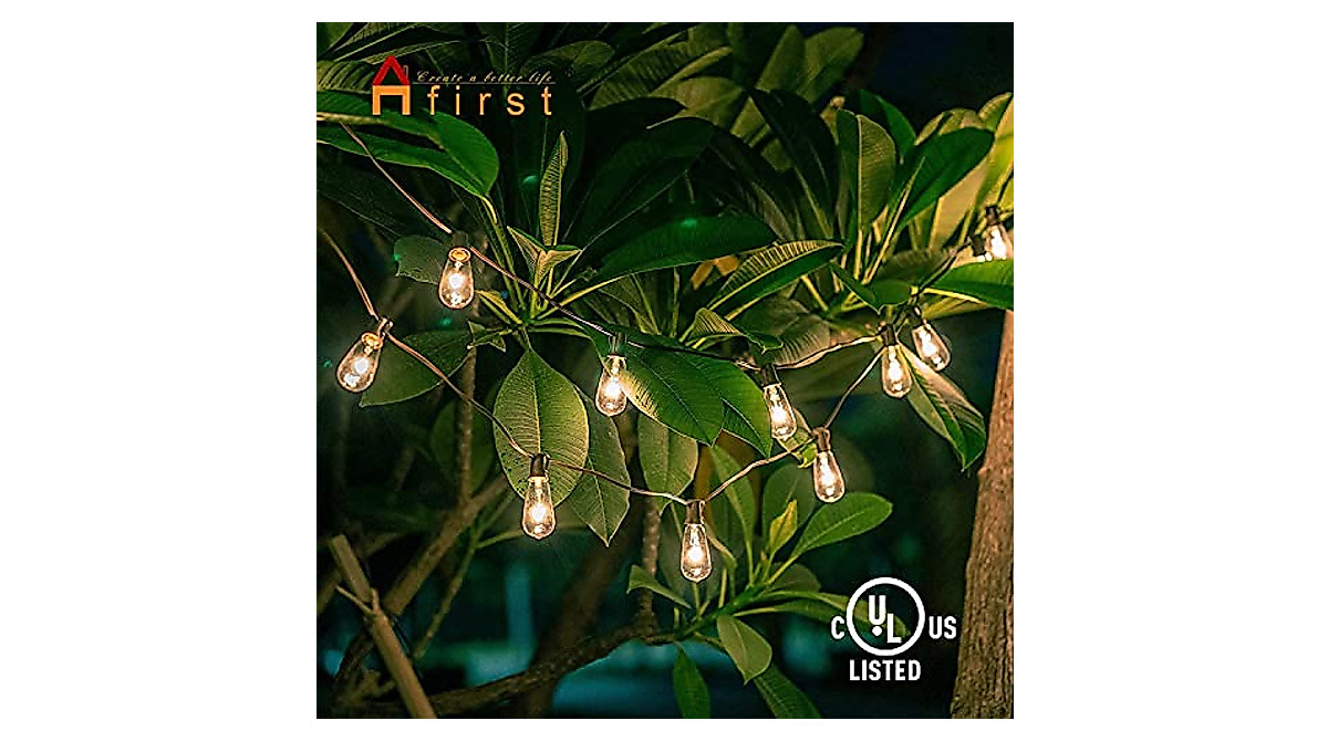 Afirst Outdoor LED String Lights - 20FT Waterproof Patio Lights