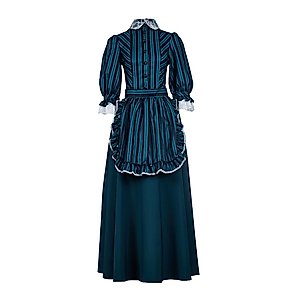 The Haunted Mansion Cosplay Costume Women's Maid Dress with Apron Halloween Ghost Costume (XS)