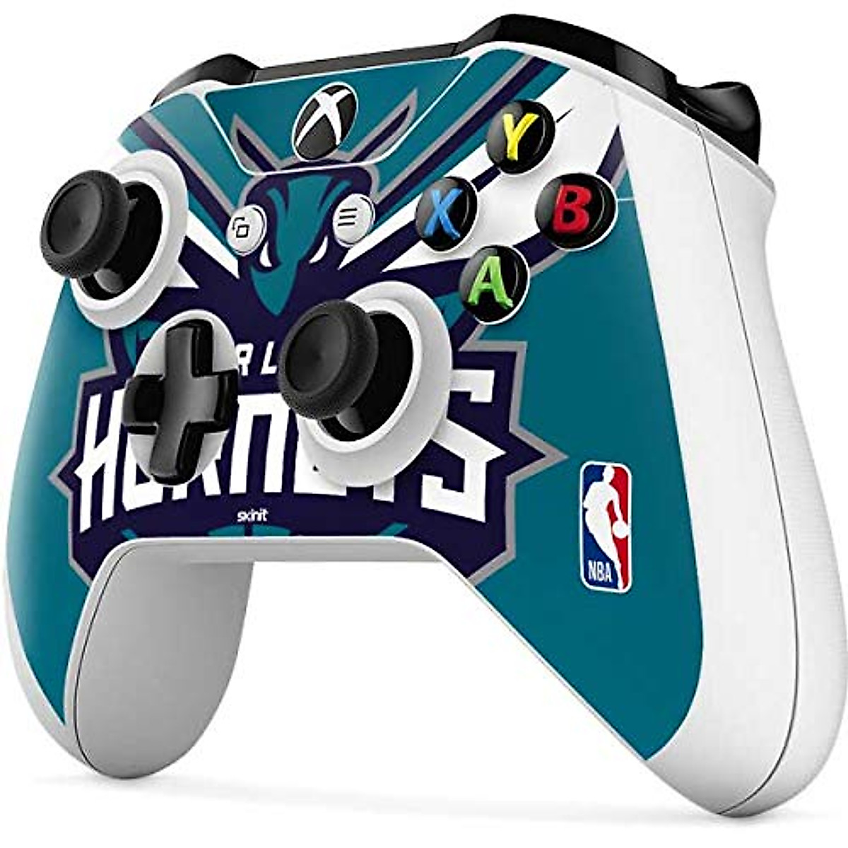 Skinit Decal Gaming Skin Compatible with Xbox One S Controller - Officially Licensed NBA Charlotte Hornets Large Logo Design