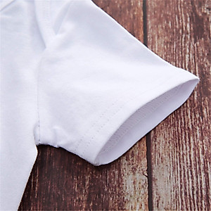 Tikoubabe Baby Boy Clothes Stuff Infant Summer 3 Piece Outfits Newborn Cute Letter Printed Romper Short Sleeve + Pants + Hat New To The Crew White Grey 0-3 Months 70CM