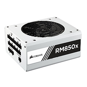 Corsair RM850x White Series Full Modular 80PLUS Gold ATX Power Supply Unit - White