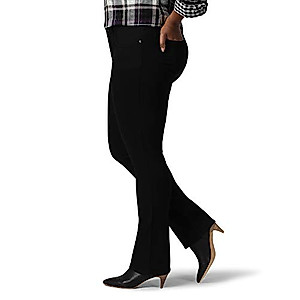 Riders by Lee Indigo Women's Midrise Bootcut Jean, Black, 12 Petite