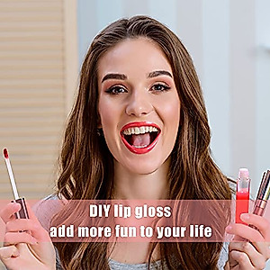 Patelai 40 Pieces Empty Lip Gloss Tubes Containers Clear Lip Balm Bottle with Rubber Stopper and 2 Pieces Funnels for Women DIY Makeup Lip Samples(10 ml,Gold, Rose Gold, Black, Silver)