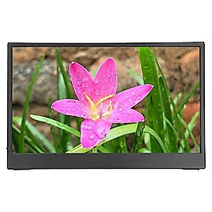 Shanrya Portable Laptop Monitor, Double Speaker 13.3 Inch External Screen Ultra Slim 1440P IPS HDR Type C for Phones for Travel (US Plug)