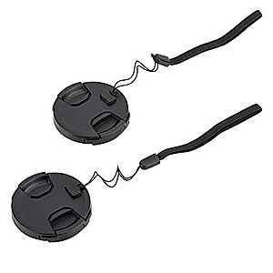 55mm Front Lens Cap Cover with Deluxe Cap Keeper for Nikon D3400 D3500 D5600 D7500 with Kit Lens AF-P 18-55mm for Sony A7 A7II A7III A7IV with Kit Lens FE 28-70mm & More Lenses with 55mm Filter Thread