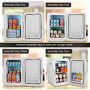 Xieduoi Compact Refrigerator,20-lifter Large Capacity,Cooler and Warmer Compact Freezer Single Door Mini Fridge With Digital Thermostat Display And Control Temperature