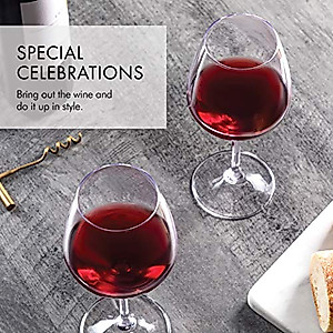 Paksh Novelty Italian Red Wine Glasses - 18 Ounce - Wine Glass Clear (Set of 4)