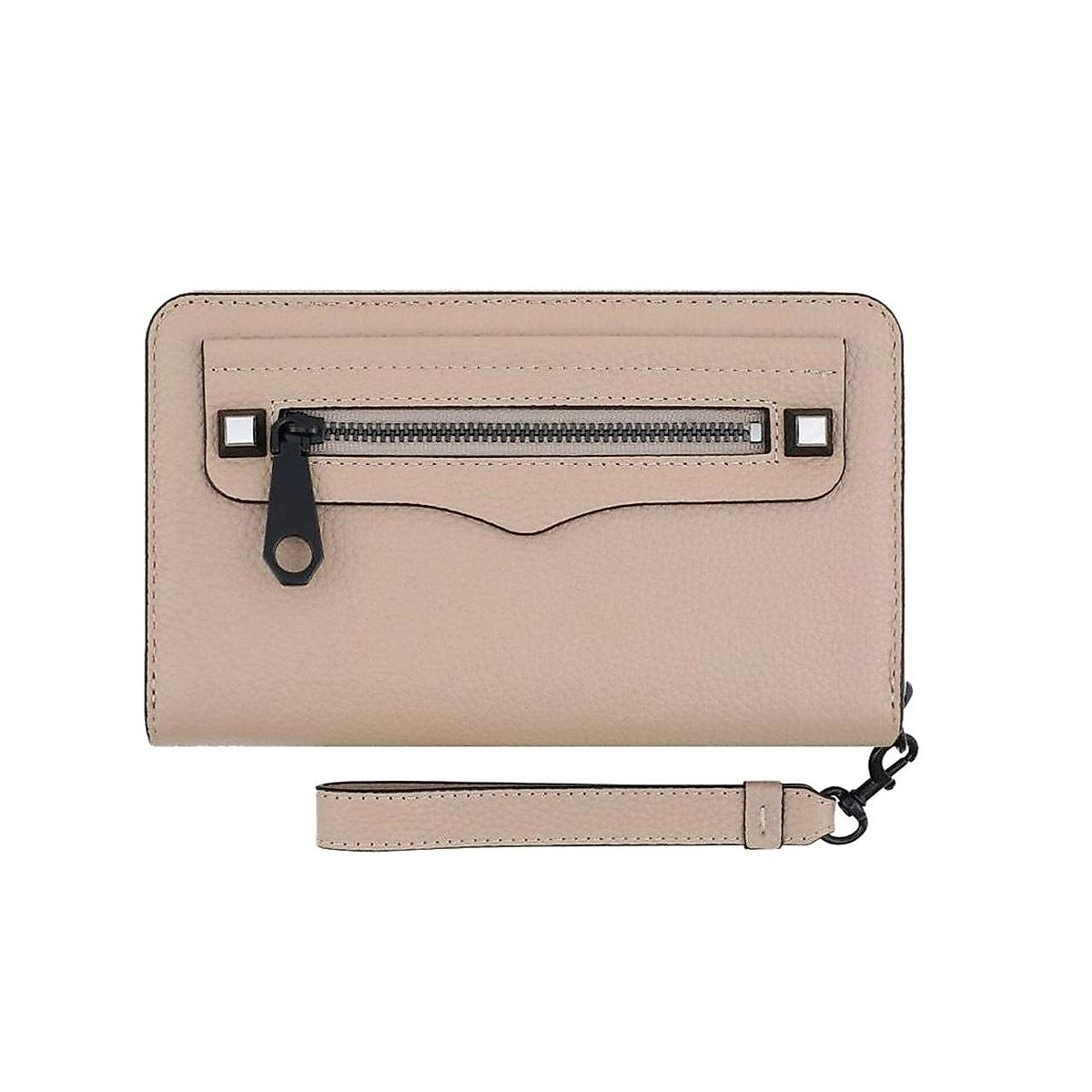 Rebecca Minkoff Regan Universal iPhone Plus Leather Wristlet Wallet, Nude