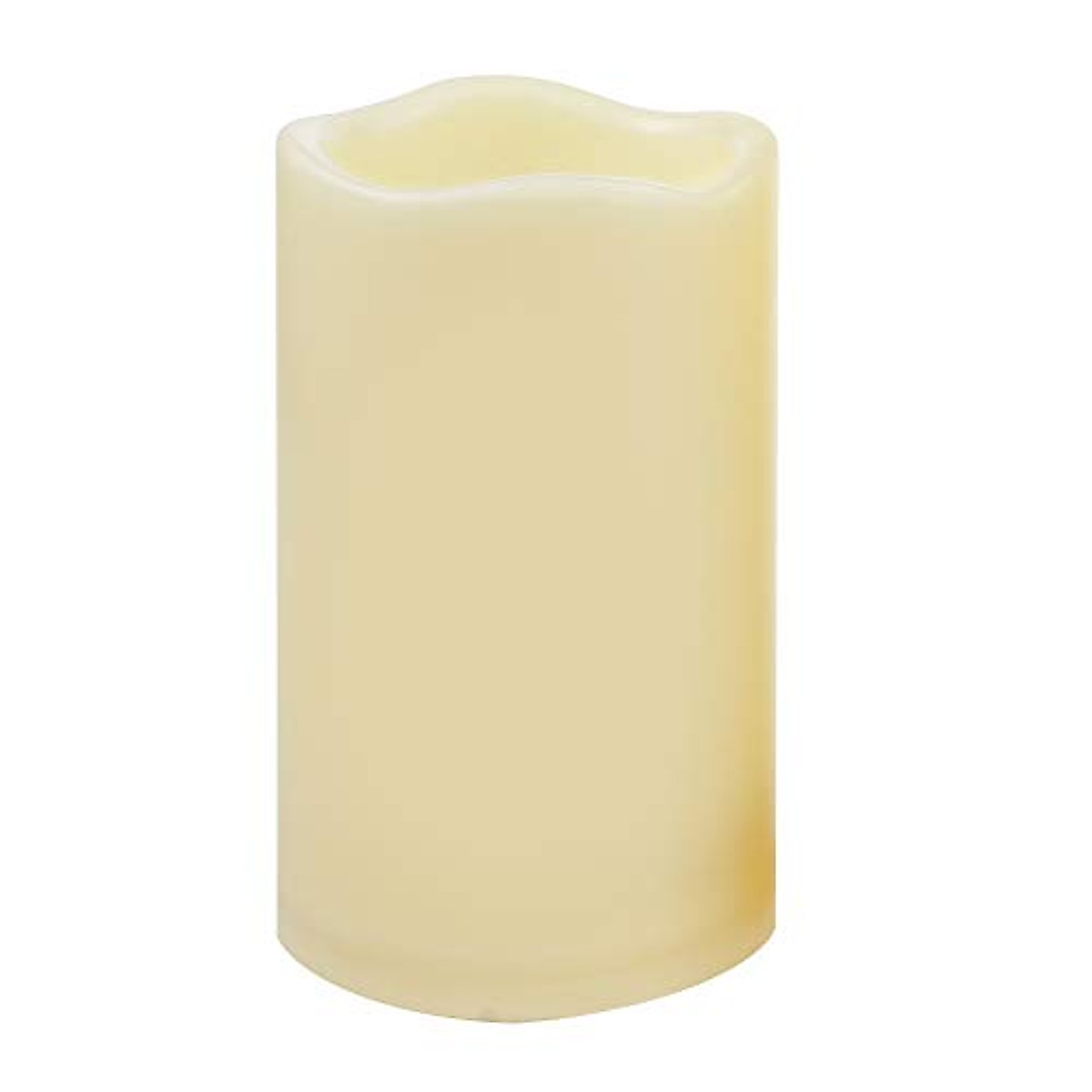 Waterproof Outdoor Battery Operated Flameless LED Pillar Candle with Timer Flickering Plastic Resin Electric Decorative Night Light Lantern Patio Garden Home Decor Party Wedding Decorations D3 xH5