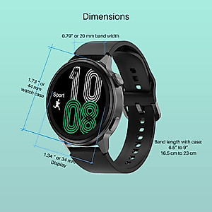 EKTON Smart Watches for Men & Women - Smart Watch for Android Phones, Make/Answer Calls, Messaging, Voice Assistant, NFC Functions, Wireless Charging, Long Battery Life, Black