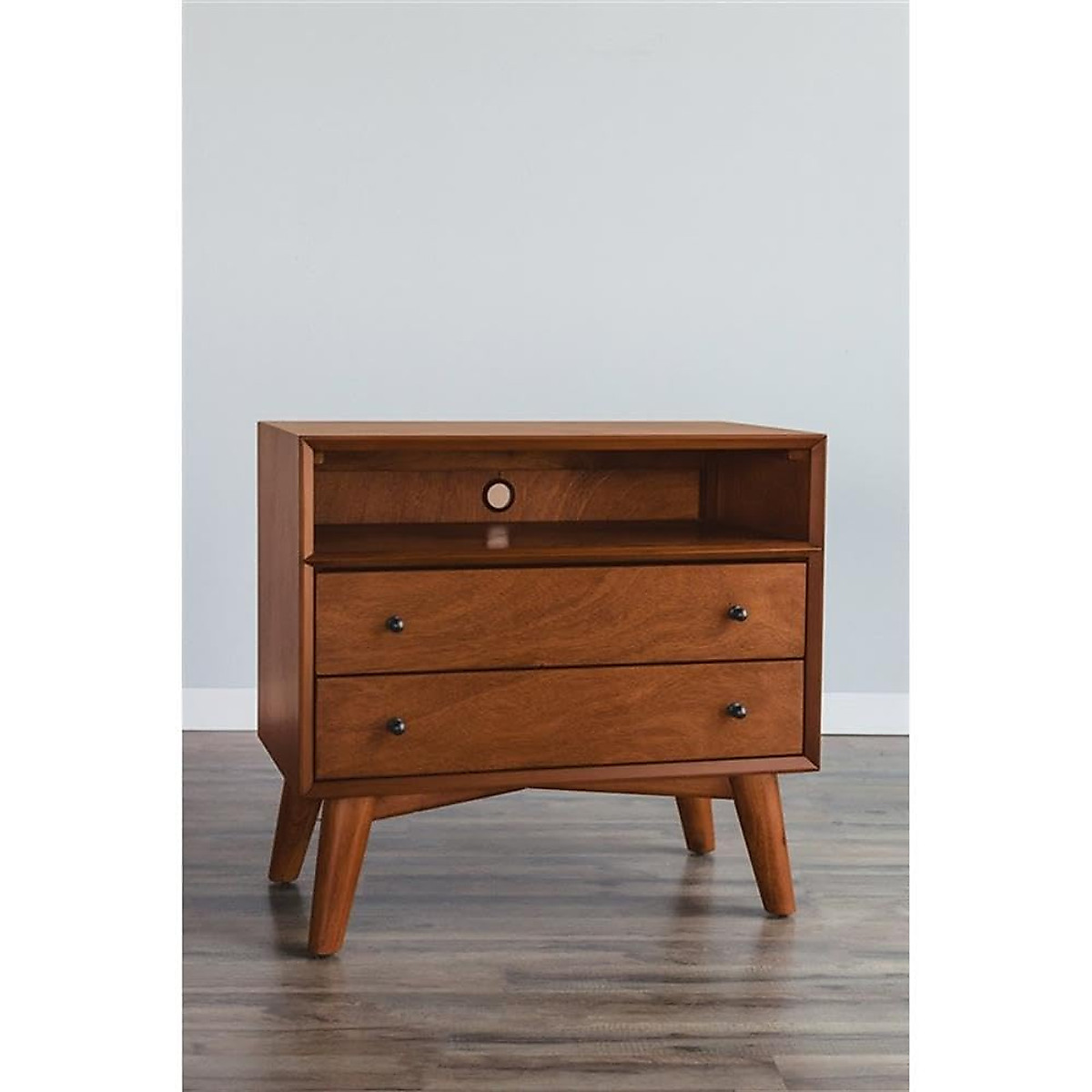 Alpine Furniture Flynn Nightstand, Acorn, 28 x 15 x 26