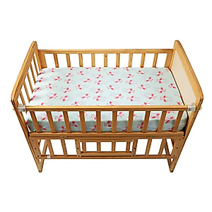 Tontukatu Stretchy Fitted Crib Sheets Set 2 Pack Portable Crib Mattress Topper for Baby Girl Boy,Ultra Soft Jersey Knit,Full Standard Flamingo Elephant Horse Lt Green Pink