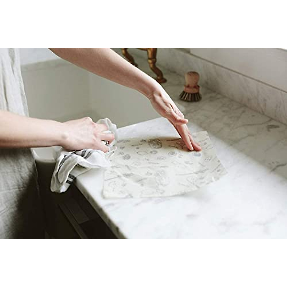 Abeego, The Original Beeswax Food Storage Wrap - Set of Two 13" Natural Square Sheets