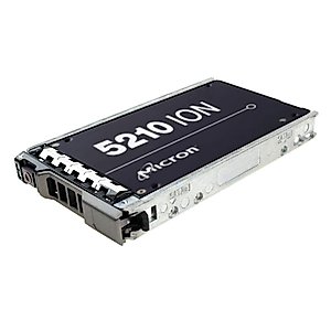 Micron 5210 Ion Enterprise SSD, 7.68TB 6Gb/s 2.5" SATA SSD, Compatible with Dell PowerEdge R430, R630, R730, R730XD, R830, R930, T430, T440 and T630 Servers