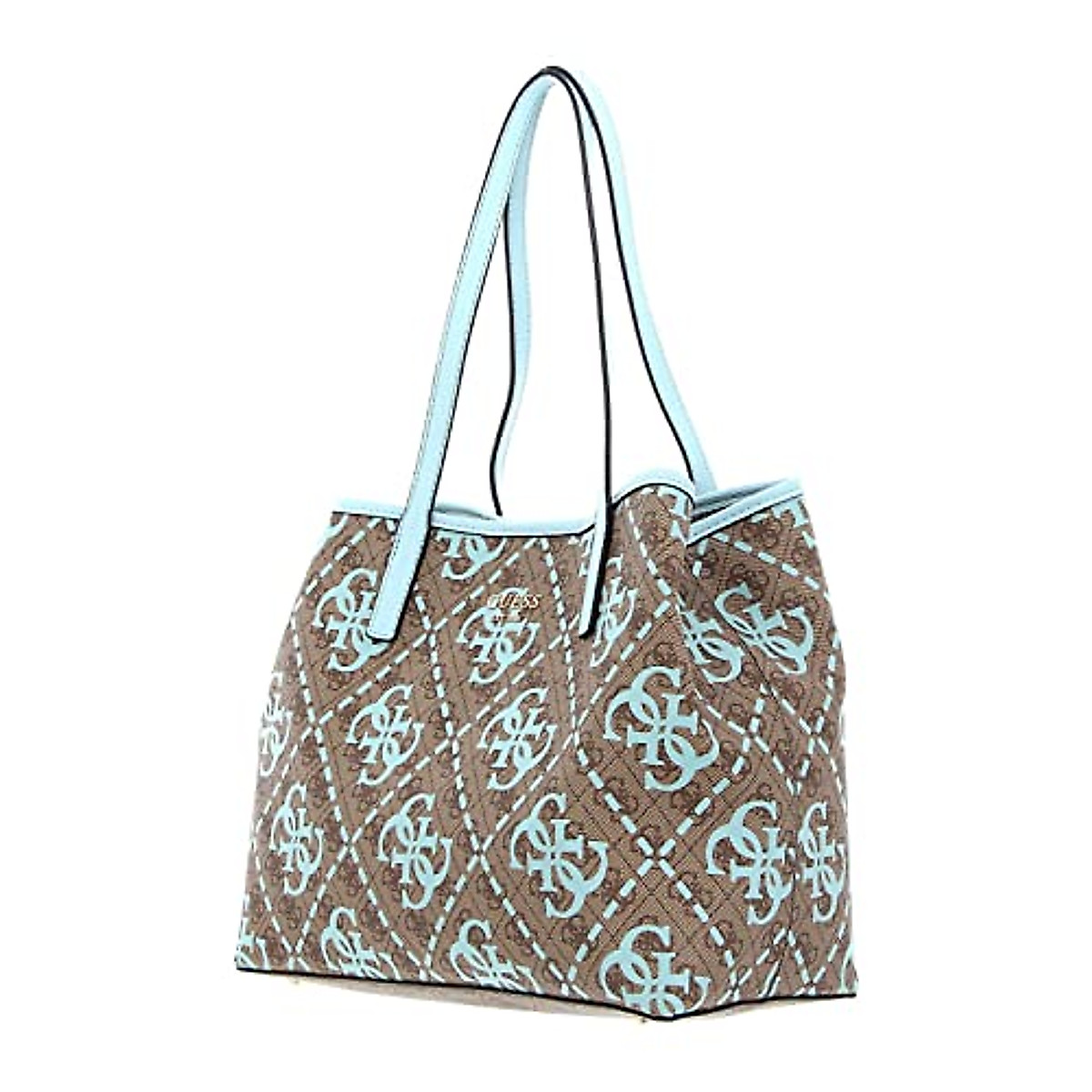 GUESS Bag, Latte Logo/Ice Blue