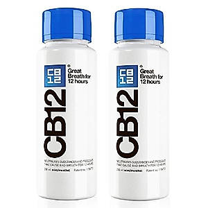 CB12 Mint Menthol Safe Breath Mouthwash (250ml) - Pack of 2