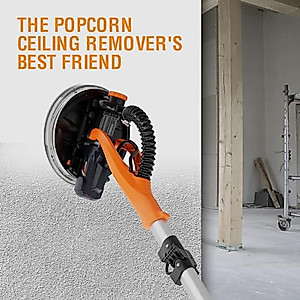 MAXXT Drywall Sander Electric Foldable Wall Sander REAL self-priming system LED light telescopic handle variable speed 6.5A motor six 9-inch sanding discs dust bag