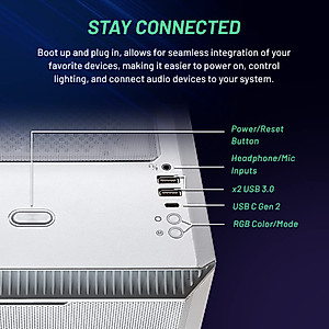 Skytech Pro Eclipse Gaming PC Desktop - Intel Core i9 13900K 3.0 GHz, NVIDIA RTX 4090 24GB, 1TB NVME Gen4 SSD, 32GB DDR5 RAM, 420mm All-in-One Liquid Cooler, Windows 11