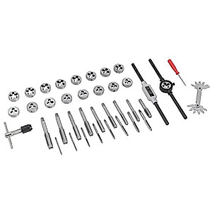 Performance Tool W4002DB 40-Piece Metric Tap And Die Set | Coarse and Fine Threads | Essential Threading Rethreading Tool Kit with Accessories and Storage Case