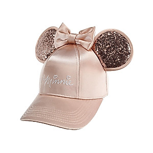 Disney Adult Rose Gold Tone Minnie Mouse Ears Hat