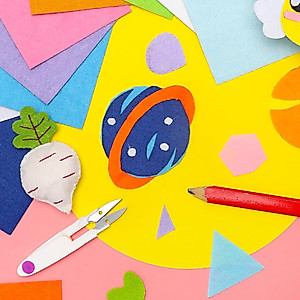 EPPINGVIEW 60 PCS Felt, Multi-Colored Felt for Crafts, 4"x4" Felt Fabric Sheets, Felt Sheets with Adhesive Backing