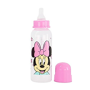 Baby Bottles 9 oz for Girls | 3 Pack of Disney "Winking Minnie"" Infant Bottles for Newborns and All Babies | BPA-Free Plastic Baby Bottle for Baby Shower
