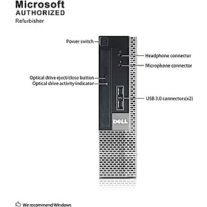 Dell Optiplex 9020 USFF Desktop Computer PC, Intel Core i5-4570s up to 3.6GHz, 16GB DDR4 RAM, 512GB SSD, DisplayPort, HDMI, DVD, AC Wi-Fi, Bluetooth, 4K Support - Windows 10 Pro 64 Bit(Renewed)