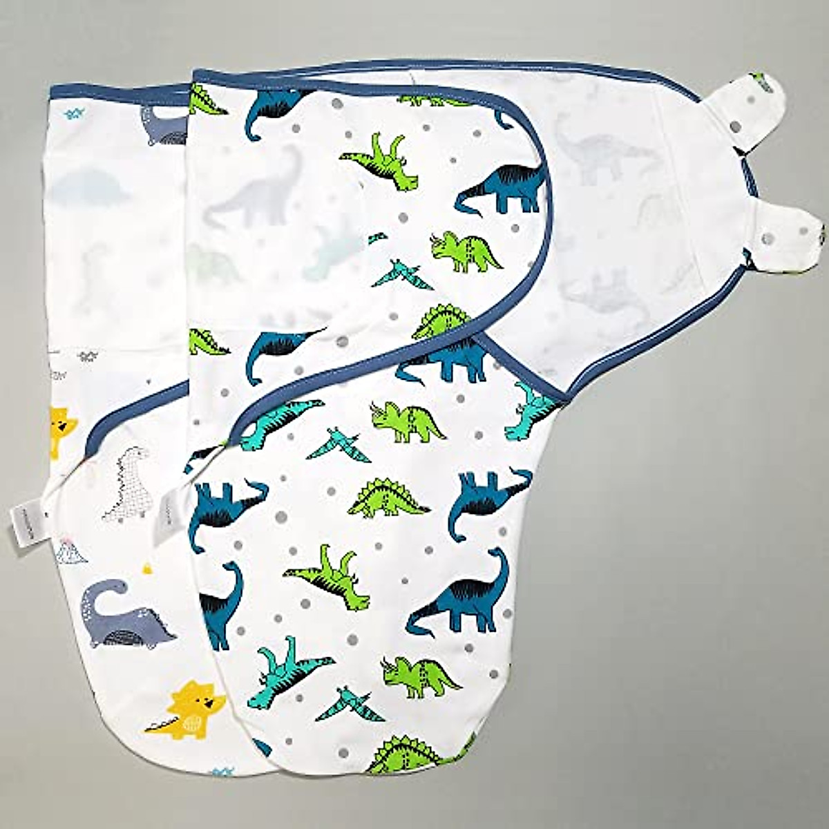 EYL Baby Swaddle Blanket Wrap for Newborn Boy and Girl Adjustable Infant Swaddle Sack Set, 0-3 Months, 2 Pack (Dinosaur, Small)
