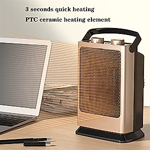 Outdoor Garden Heater Space Heater, 1500W/750W Ceramic Table Heater with Thermostat, Tip-Over and Overheat Protection, Portable Electric Heater with Handle for Indoor Use Patio Hea
