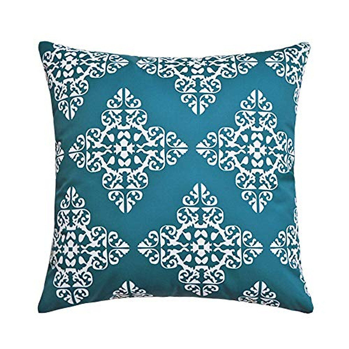 Andreannie Pack of 4 Blue Outdoor Waterproof Decorative Throw Pillow Cover Cushion Case for Garden Patio Tent Park Farmhouse Polyester Both Sides Printing Square 18 x 18 inches ¡ (Set of 4 Blue)
