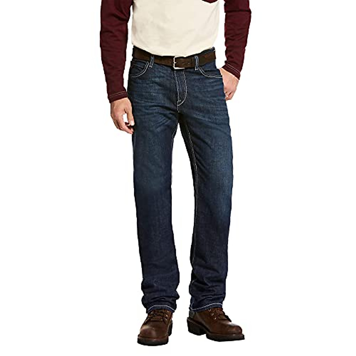 Ariat Male FR M4 Relaxed DuraStretch Lineup Stackable Straight Leg Jean Platinum 32W x 36L