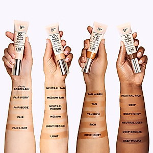 IT Cosmetics CC+ Nude Glow Lightweight Foundation + Glow Serum with SPF 40 - With Niacinamide, Hyaluronic Acid & Green Tea Extract - 1.08 fl oz