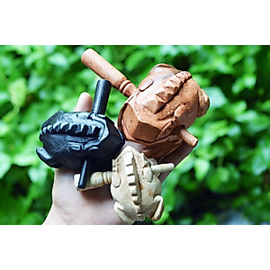 Guiros Percussion Instruments Wooden Frog 3 Piece Set of 4 Inch, 3 Inch, 2.75 Inch, Wooden Frog Musical Instrument (Brown/Black/Natural Color)