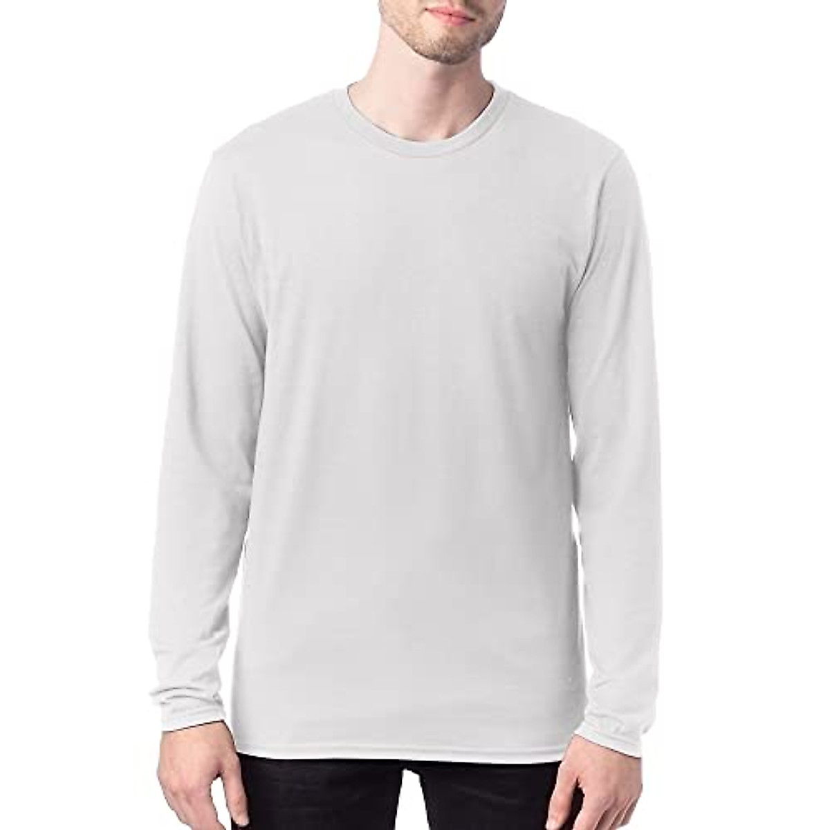 Hanes Men's Long-Sleeve Premium T-Shirt (Pack of 2), White, X-Large