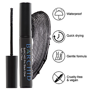 BARCHID Eyelash Glue, Lashes Glue Waterproof Eyelash Glue Super Strong Hold False Eyelash Glue Suitable for Sensitive Eyes, White(Dries Clear) 0.176 oz